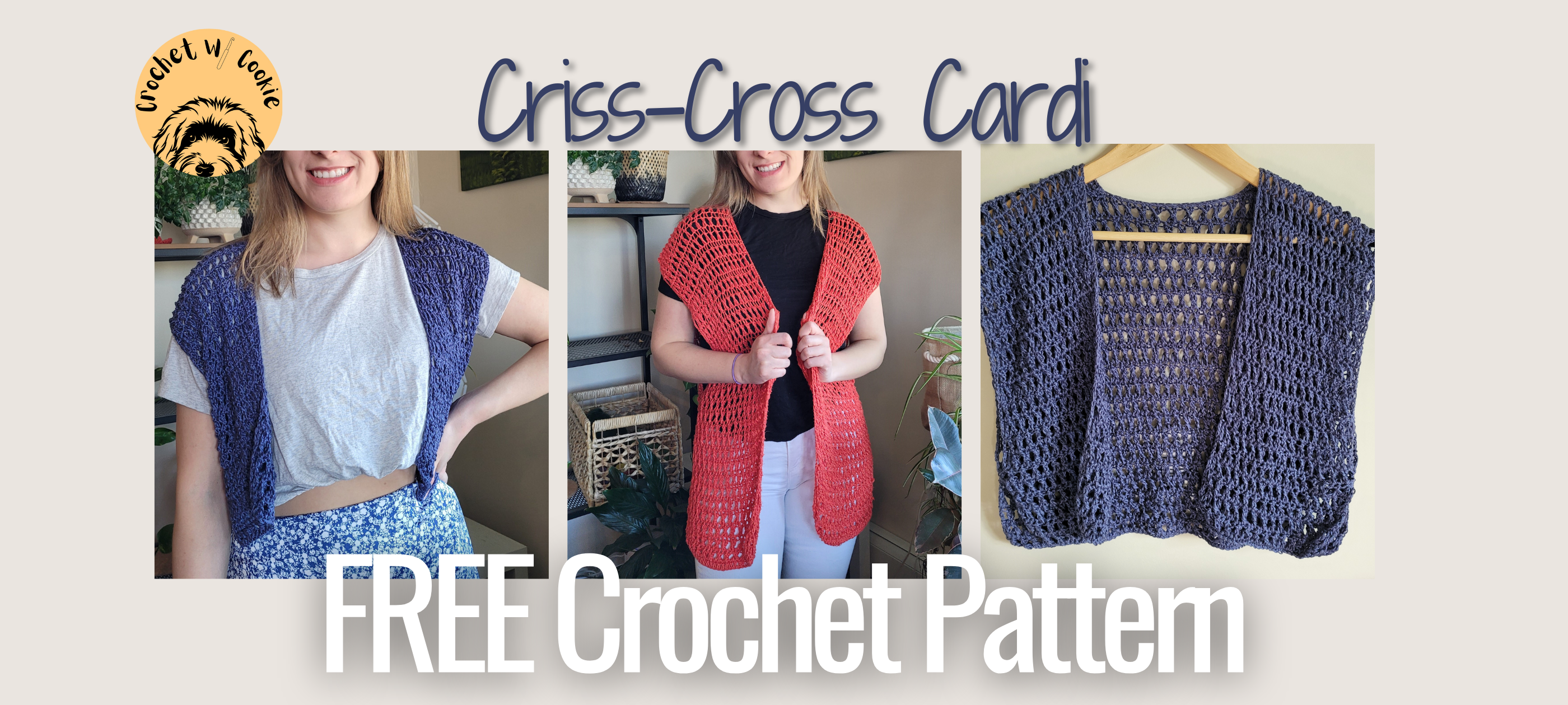 Criss-Cross Cardi - Free Crochet Cardigan Pattern – crochetwithcookie