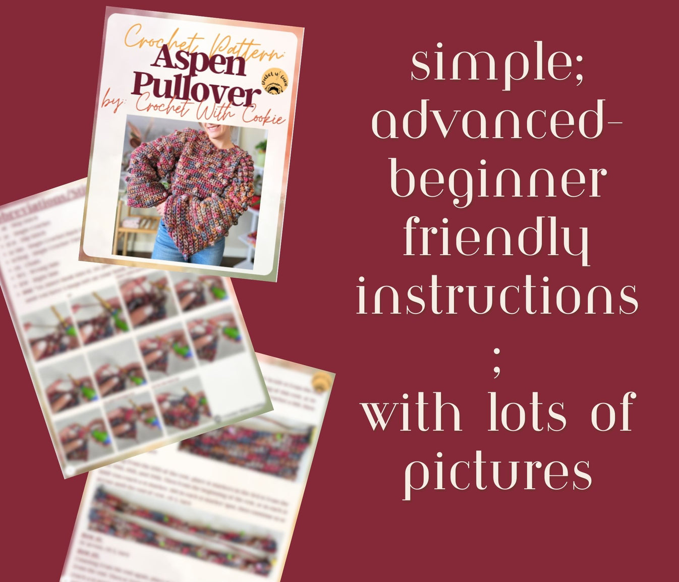 Aspen Pullover Crochet Pattern PDF – crochetwithcookie