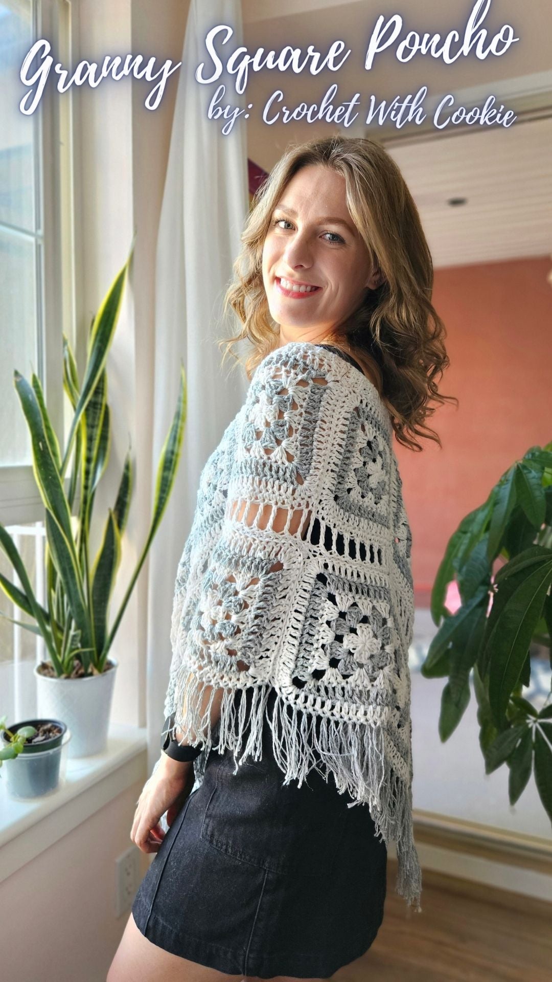 Granny Square Poncho - Free Crochet Pattern – crochetwithcookie