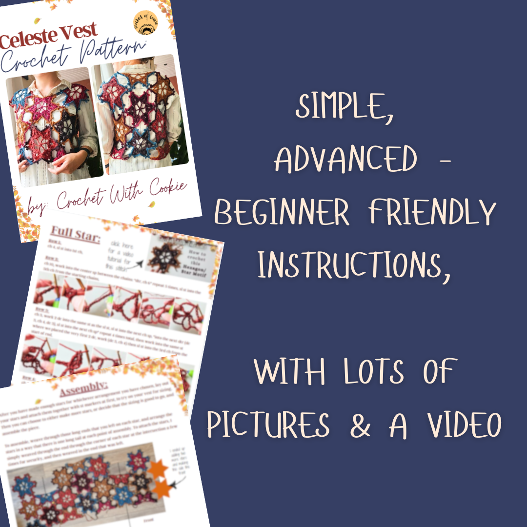 Celeste Vest Crochet Pattern PDF – crochetwithcookie