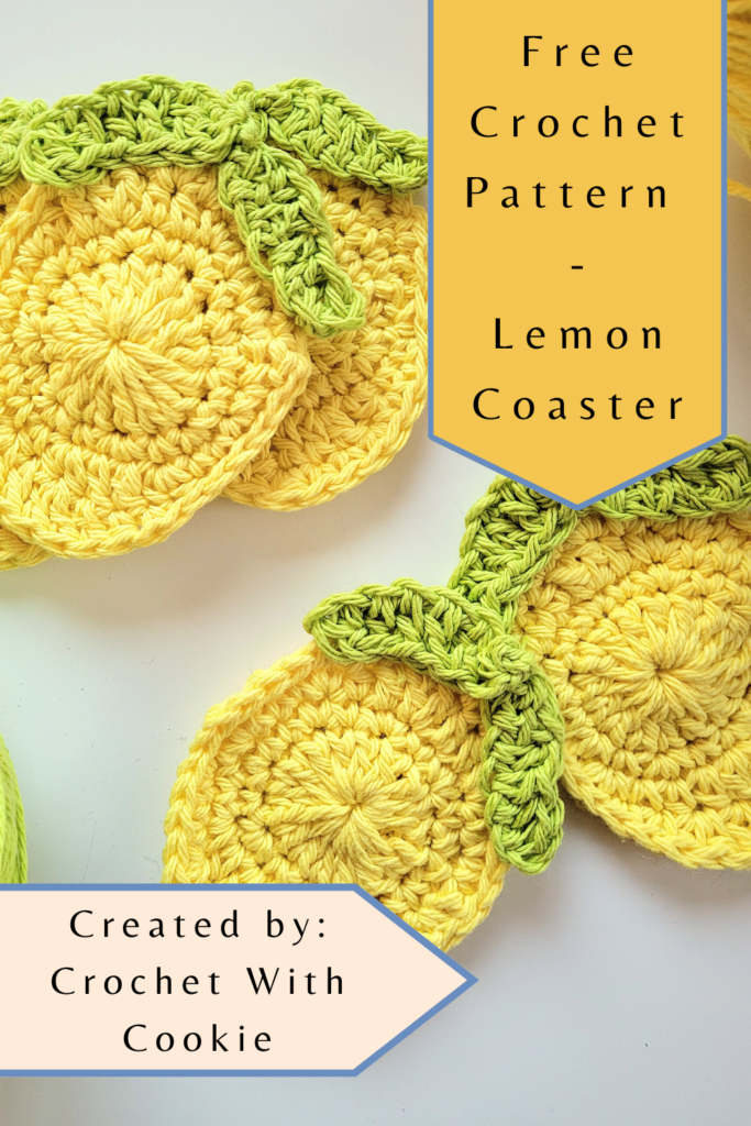 Lemon Crochet Coaster - Free Crochet Pattern – crochetwithcookie