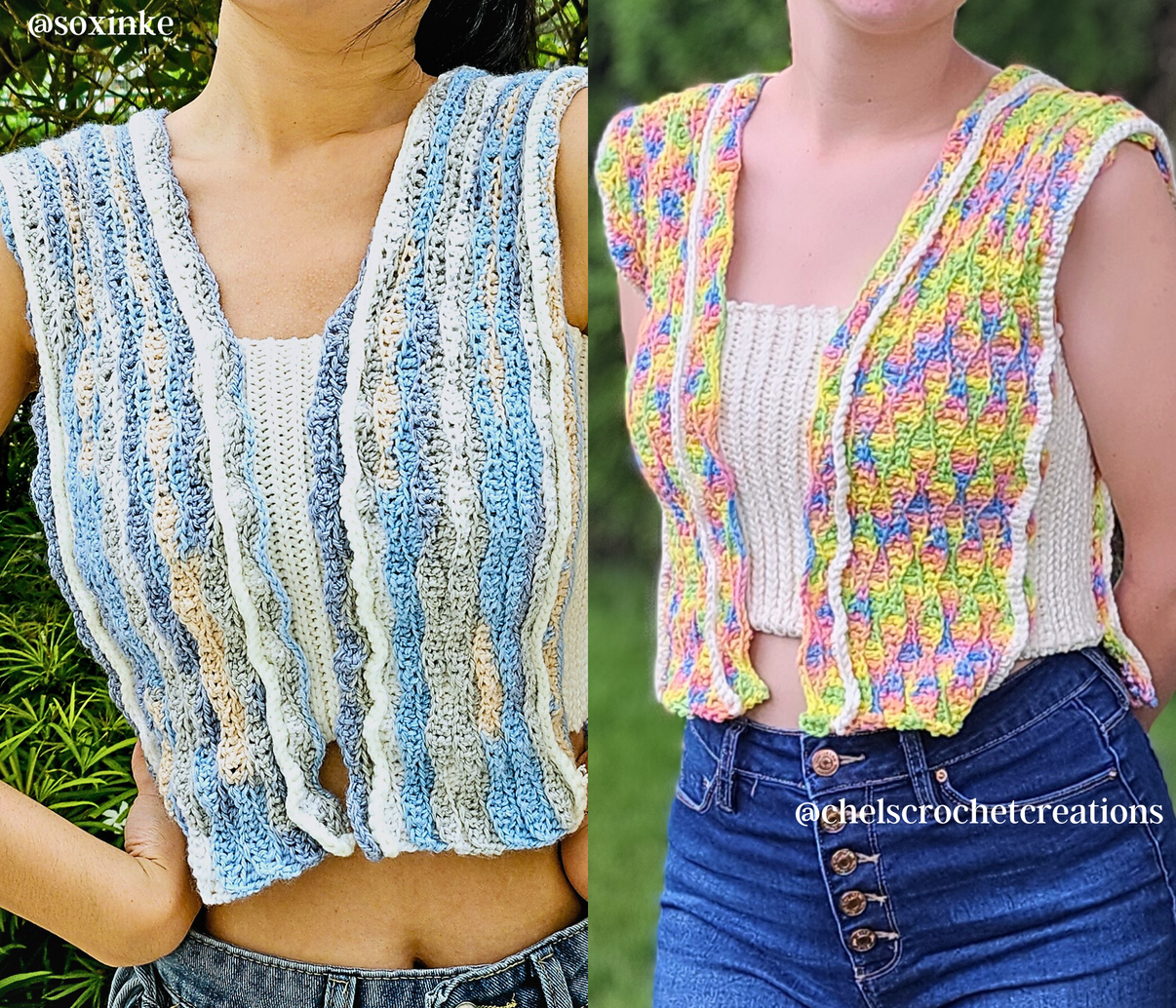 Rainbow Ripple Tank Crochet Pattern PDF – crochetwithcookie